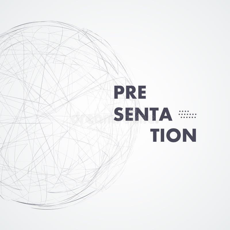 Vector Ball with Abstract Lines on White Background Stock Vector ...