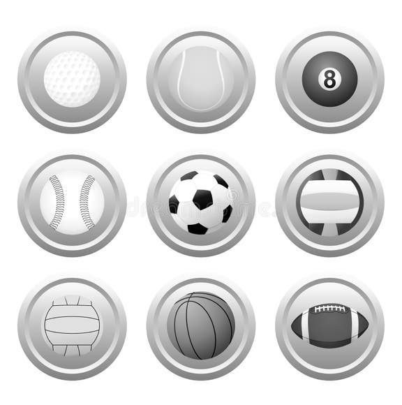 Vector Ball Icons stock illustration. Illustration of rackets - 898806