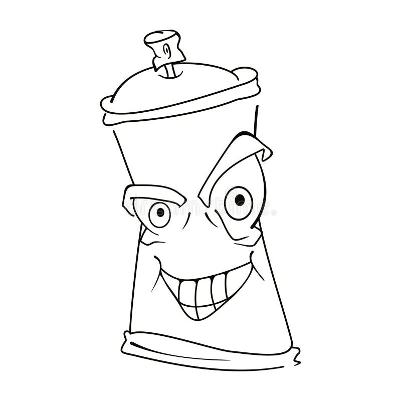 Graffiti Spray Can Coloring Pages