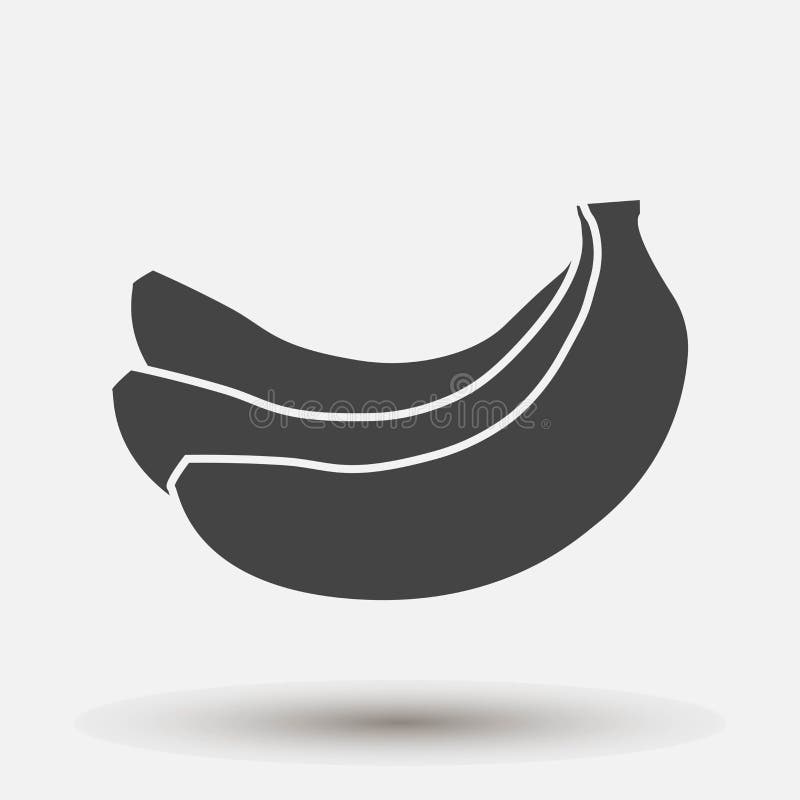 Vector Banana Icon. Layers Grouped for Easy Editing Illustration Stock ...