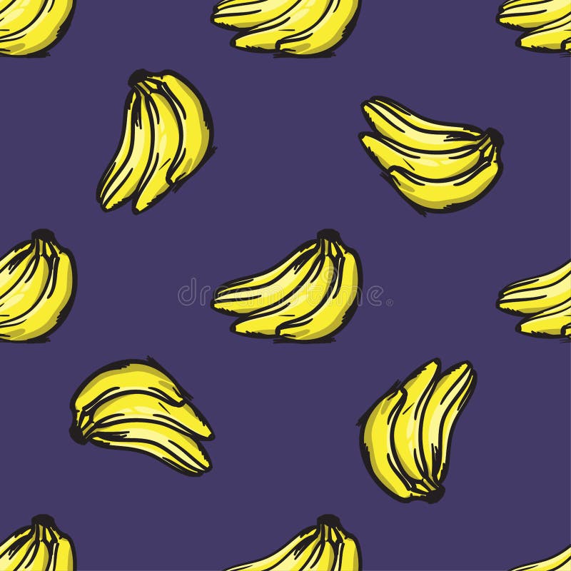 Vector Banana Seamless Pattern. Modern Texture Stock Vector ...