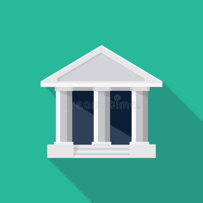 Vector Bank illustration stock vector. Illustration of institution ...