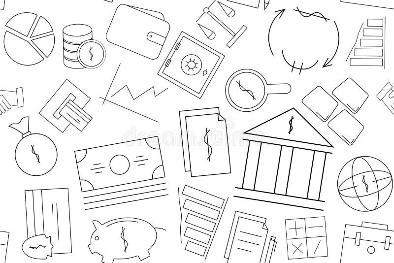 Banking Pattern Background. Vector Stock Vector - Illustration of ...