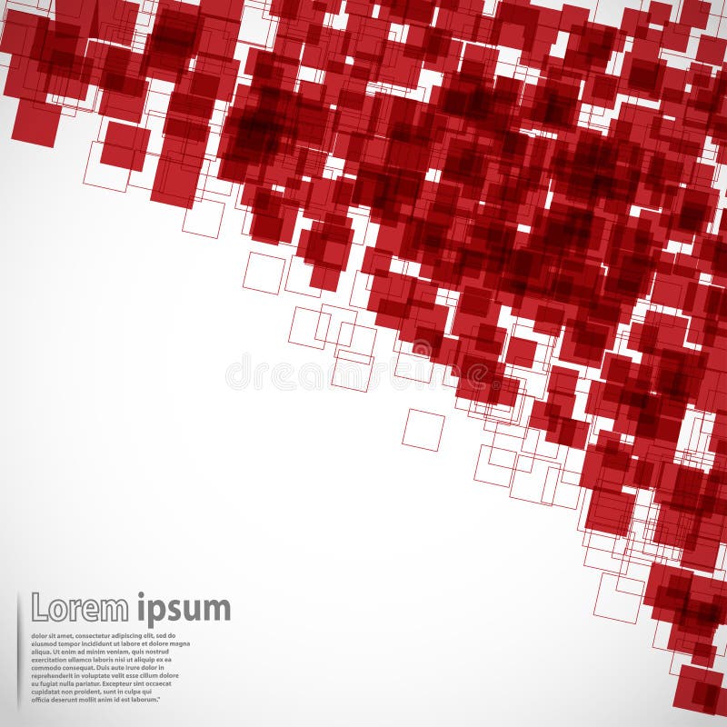 Vector Banner with Abstract Red Shapes Stock Vector - Illustration of ...