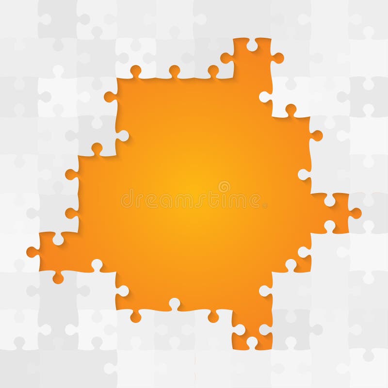Vector Banner Background Made Pieces Puzzle Jigsaw Stock Vector ...