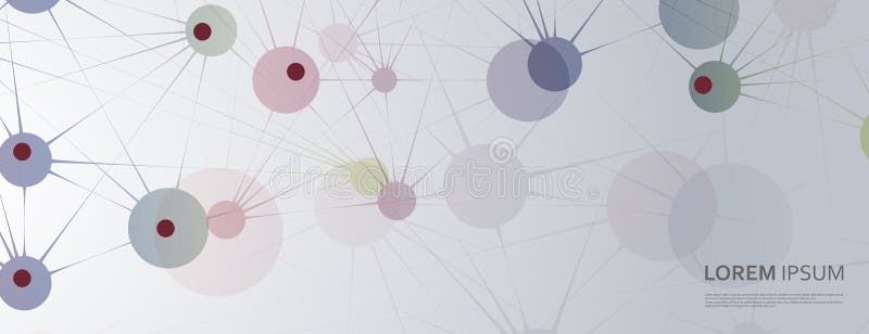 Vector Banner Design Connecting Dots and Lines. Abstract Network ...