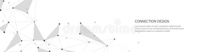 Vector Banner Design, Global Connection with Lines and Dots Stock ...
