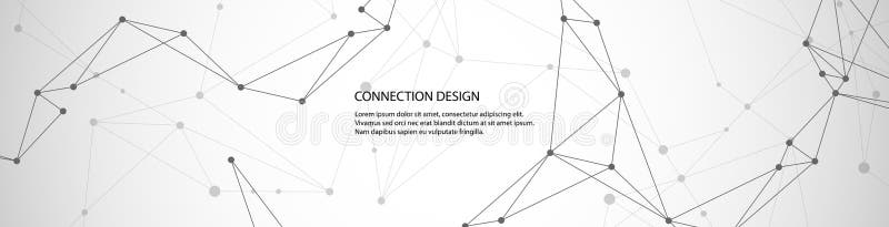 Vector Banner Design, Global Connection with Lines and Dots Stock ...