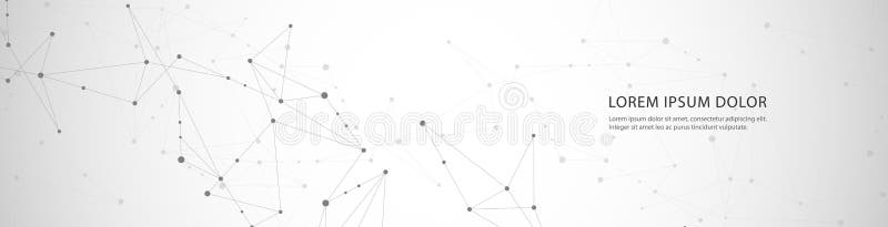 Vector Banner Design, Network Connection with Lines and Dots Stock ...