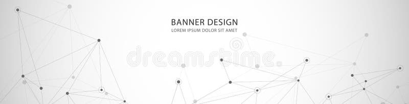 Vector Banner Design, Network Connection with Lines and Dots Stock ...
