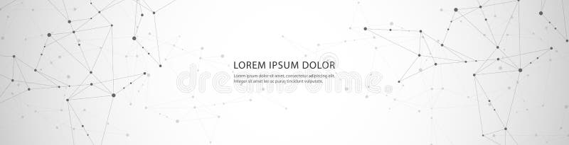 Vector Banner Design, Network Connection with Lines and Dots Stock ...