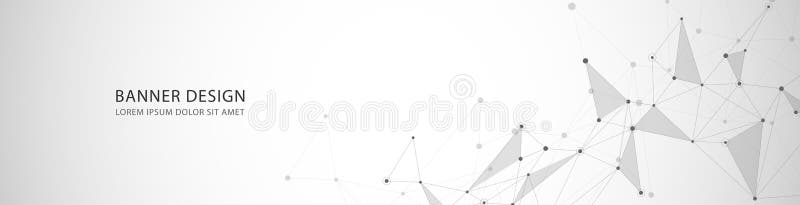 Vector Banner Design, Network Connection with Lines and Dots Stock ...