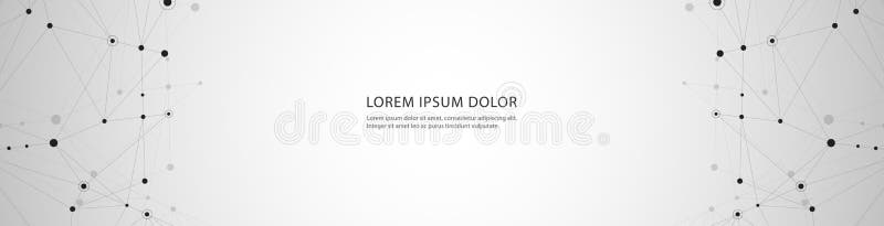 Vector Banner Design, Network Connection with Lines and Dots Stock ...
