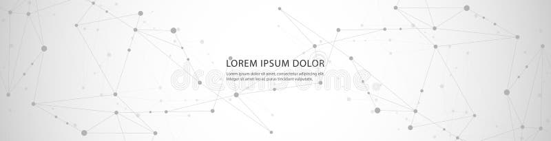 Vector Banner Design, Network Connection with Lines and Dots Stock ...