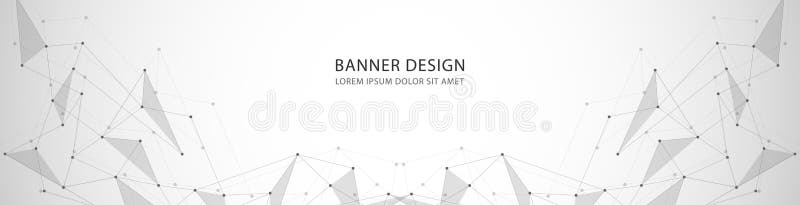Vector Banner Design, Network Connection with Lines and Dots Stock ...