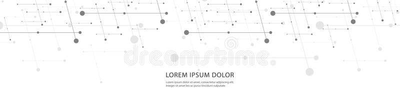 Vector Banner Design, Network Connection with Lines and Dots Stock ...