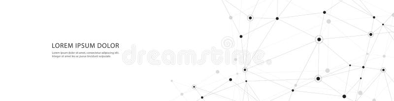 Vector Banner Design, Network Connection with Lines and Dots Stock ...