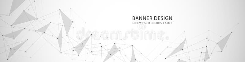 Vector Banner Design, Network Connection with Lines and Dots Stock ...