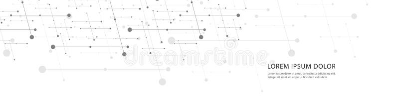 Vector Banner Design, Network Connection with Lines and Dots Stock ...