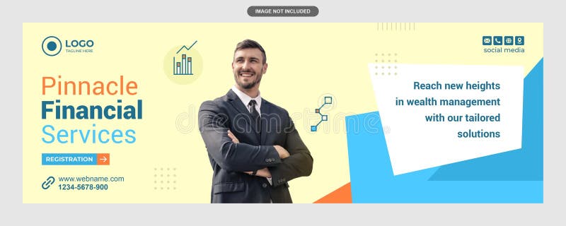 Vector Banner for Financial Consultant Services for a Bright Future Light Yellow Stock ...