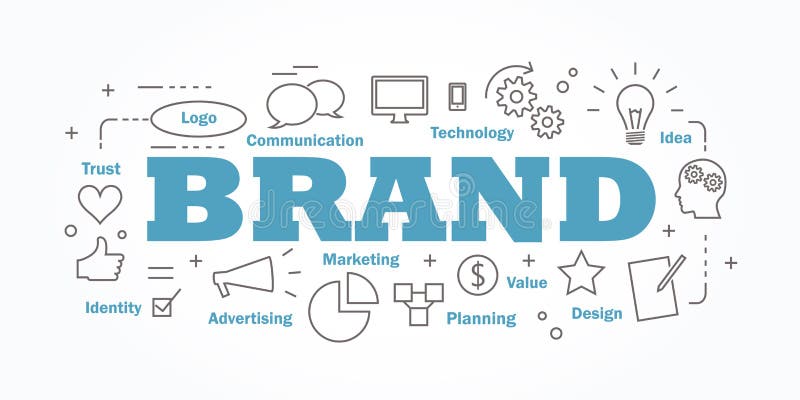 Vector Banner Flat Design in Brand Concept. Stock Vector - Illustration ...