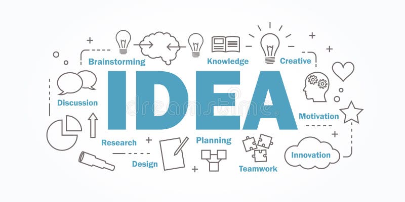 Vector Banner Flat Design in Idea Concept Stock Vector - Illustration ...