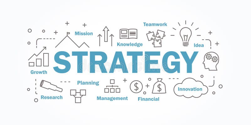 Vector Banner Flat Design in Strategy Concept Stock Vector ...