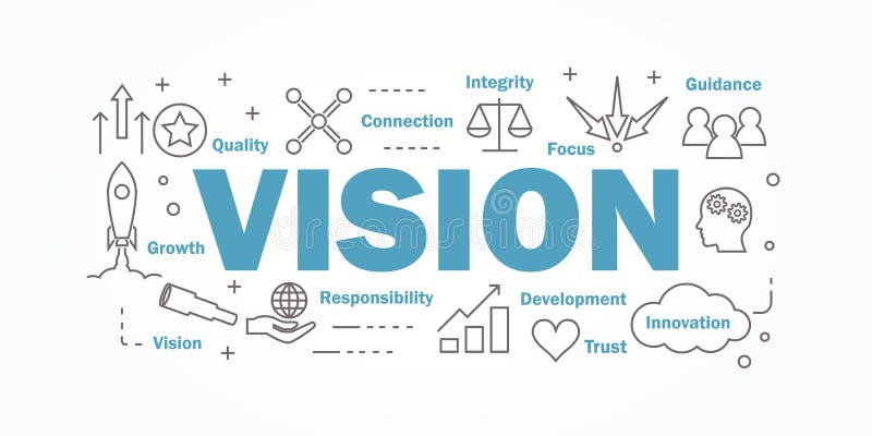 Vector Banner Flat Design in Vision Concept Stock Vector - Illustration ...