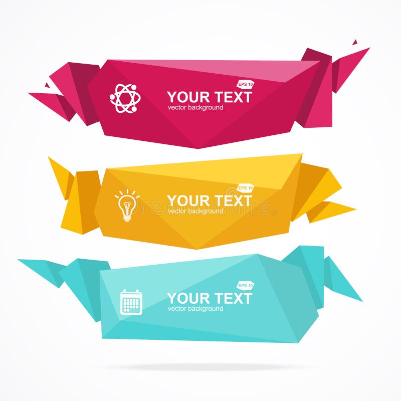 Vector Banner Geometric Header Modern Stock Vector - Illustration of ...