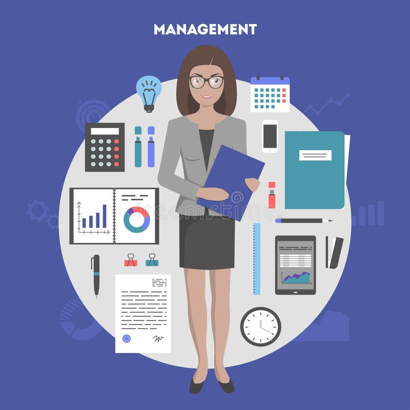 Vector Banner Management and Administration Stock Vector - Illustration ...