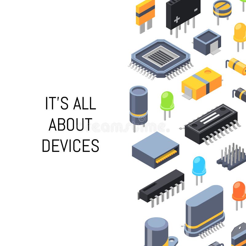 Electronic Circuit Parts Icons Set Stock Illustrations – 82 Electronic ...