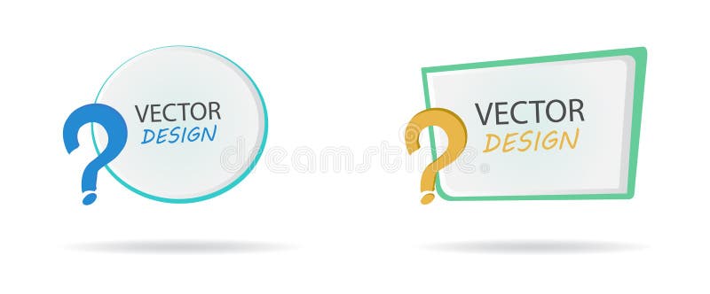 Vector Banner with Question Mark. Frame for Text Stock Vector ...