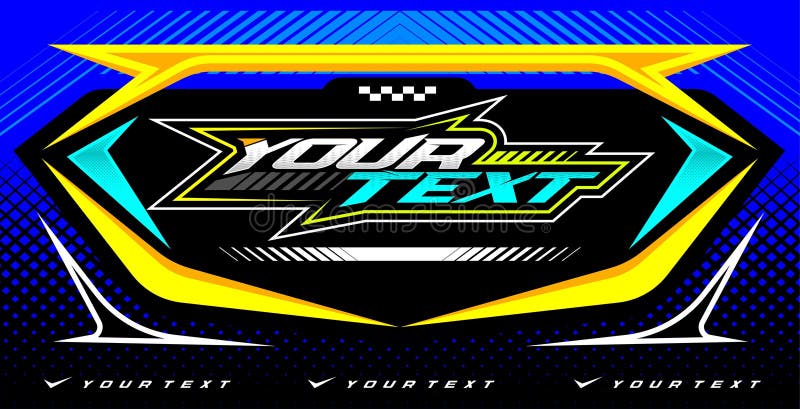 Vector Banner Racing Background Editable Stock Illustration ...