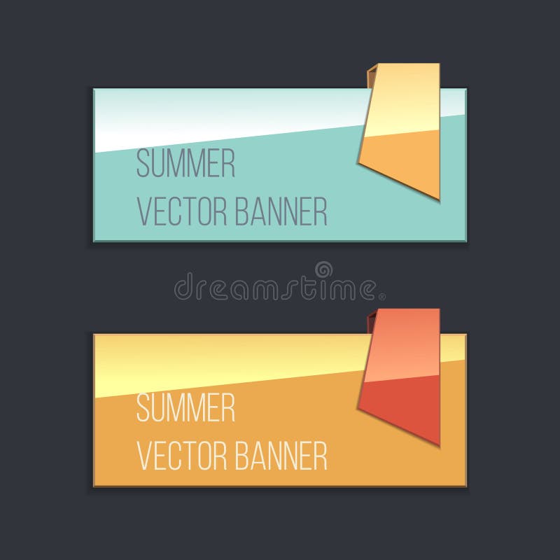 Vector Banner. the Rectangular Form with Overlapping Label. the Flat ...
