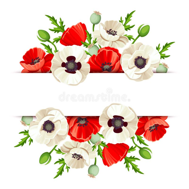 Red Poppy Banner White Blank Stock Illustrations – 73 Red Poppy Banner ...