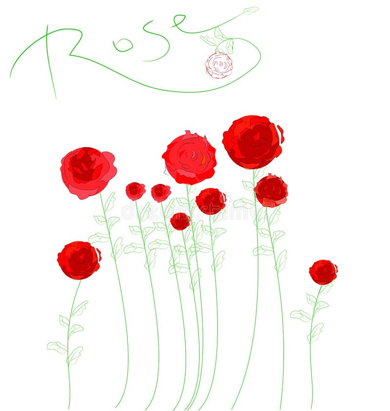 Vector banner with rose stock vector. Illustration of graphic - 11155523