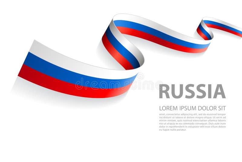 Vector Banner with Russian Flag Colors Stock Vector - Illustration of ...