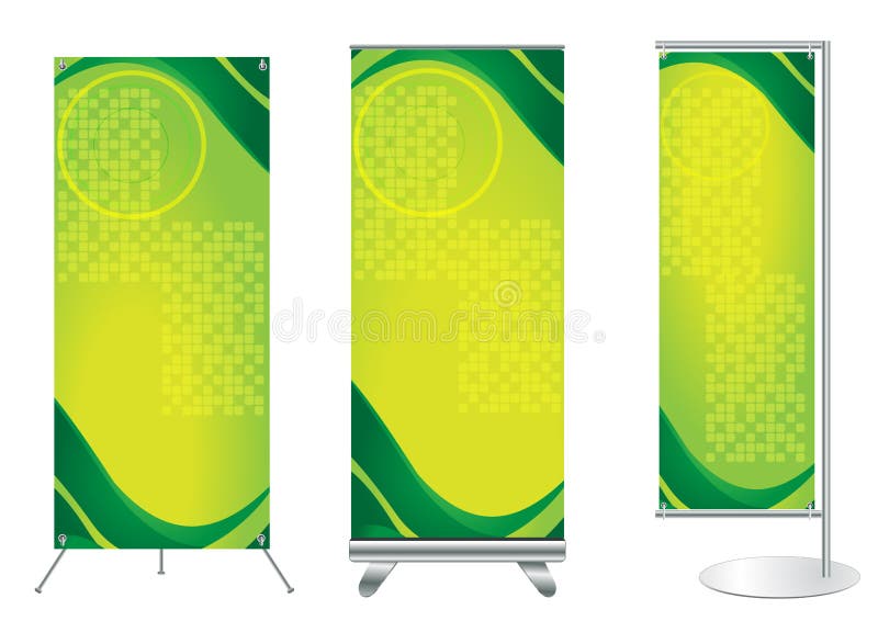 Vector Banner Stand Display Stock Vector - Illustration of retail ...