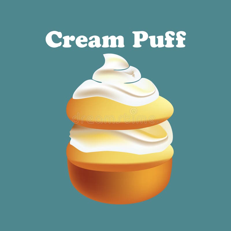 Cream Puff banner stock vector. Illustration of baking - 302291036
