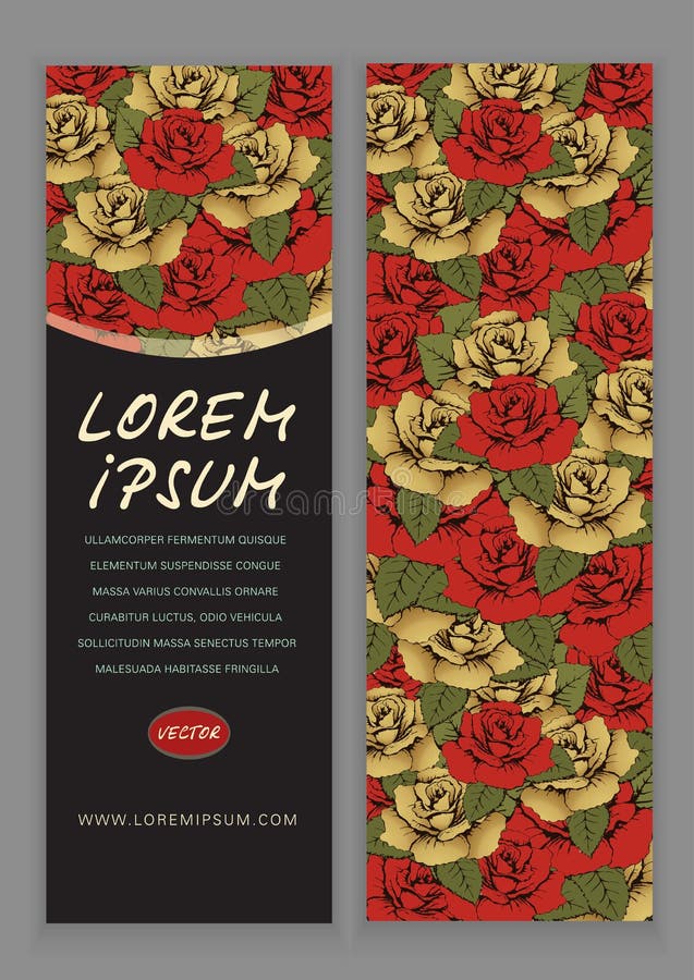 Vector Banner Templates with Abstract Ethnic Patterns. Double-sided ...