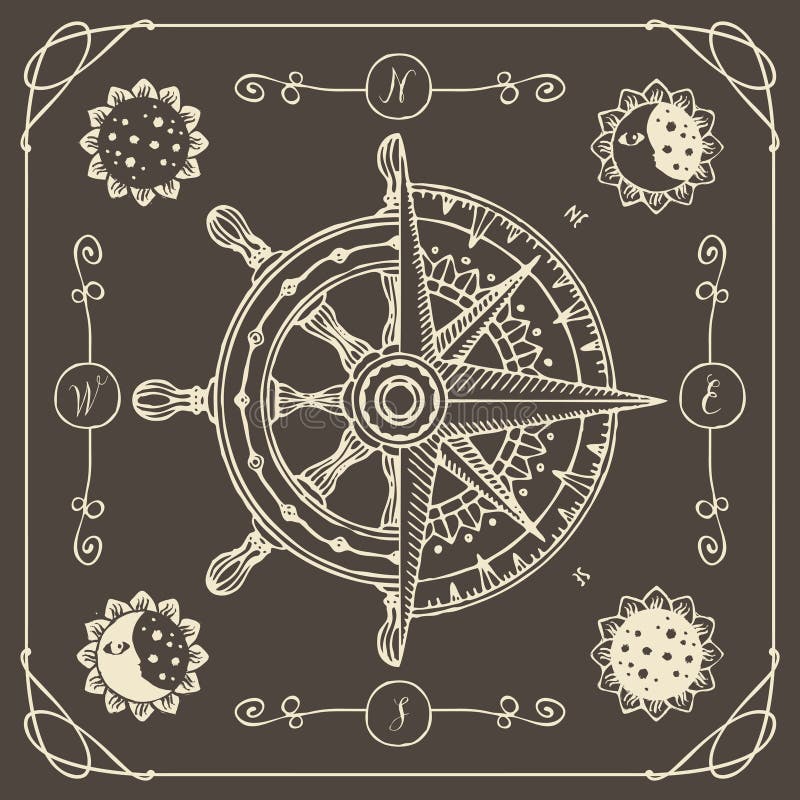 Ships Compass Clipart