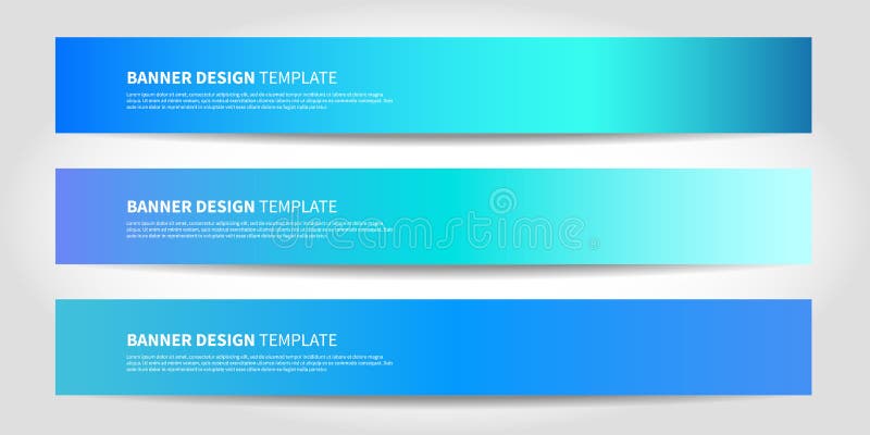 Vector Banners with Abstract Beautiful Blue Background. Website Headers ...