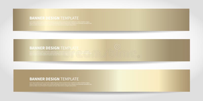Vector Banners with Abstract Gold Background. Golden Website Headers ...