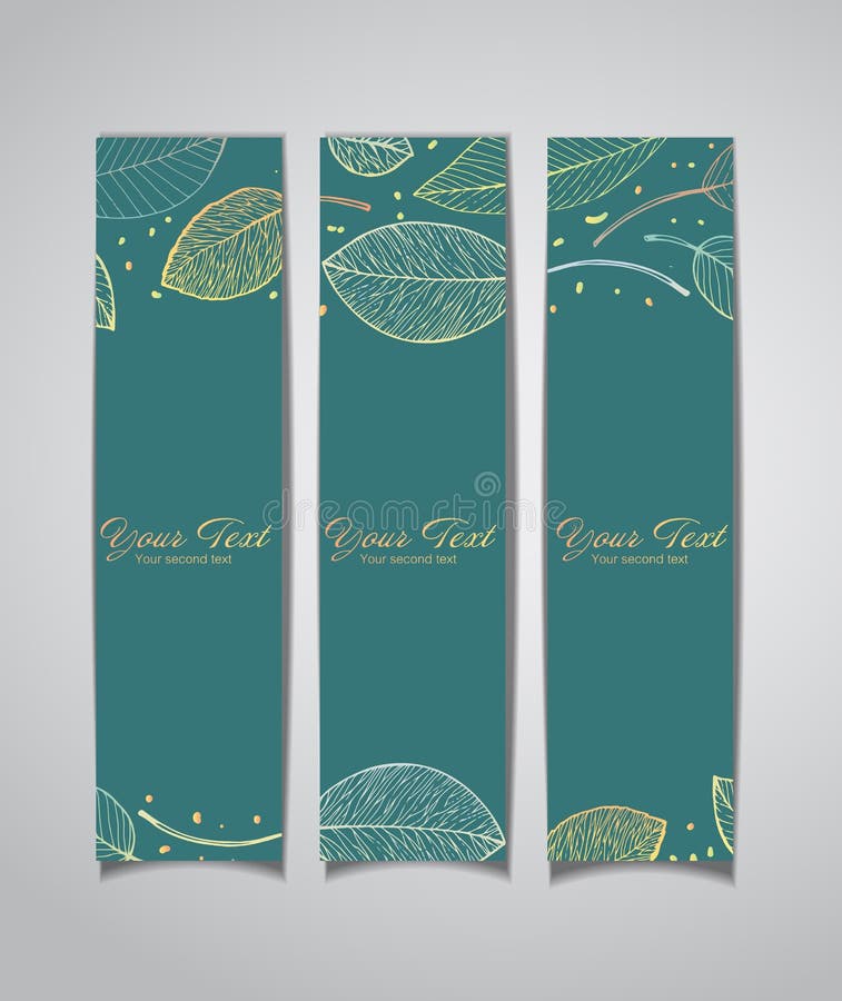 Vector Banners with Autumn Leaves Stock Vector - Illustration of ...