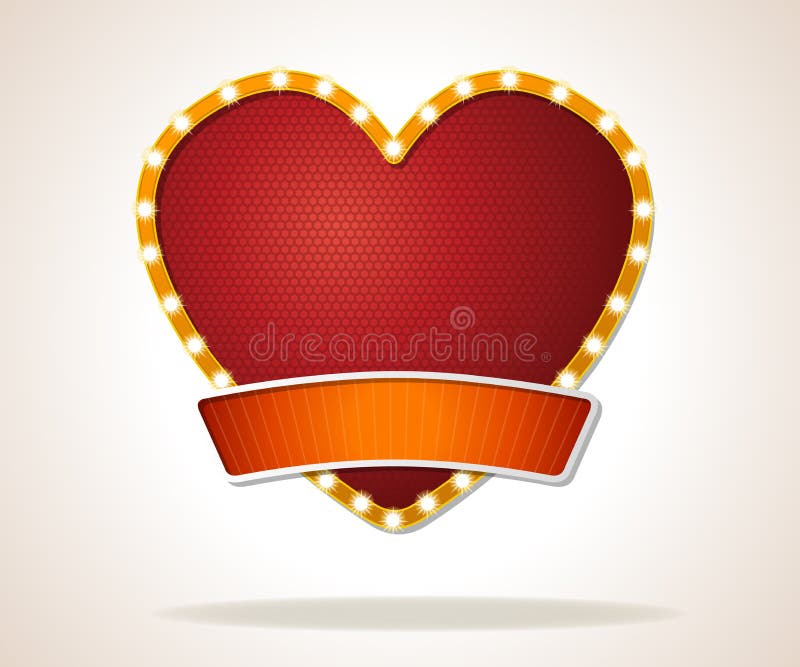 Vector Banners Backgrounds in Shape of a Heart Icon. Stock Vector ...