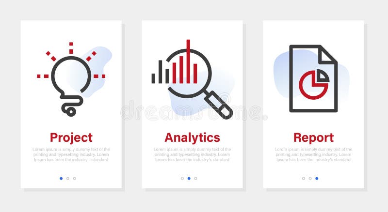 Vector Banners with Business Theme Vector Illustrations Stock Vector ...