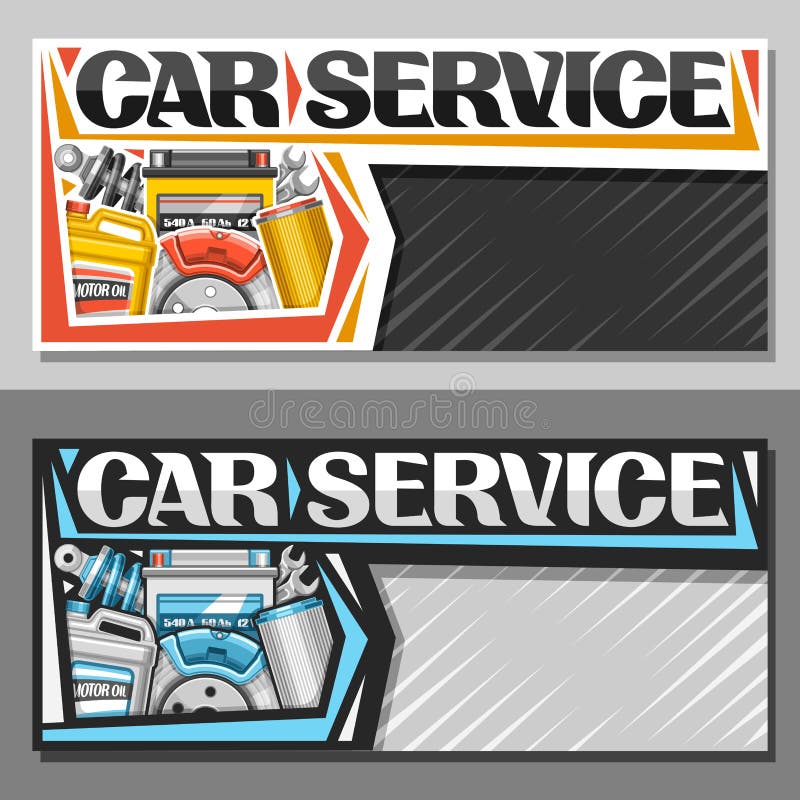 Vector Banners for Car Service Stock Vector - Illustration of check ...