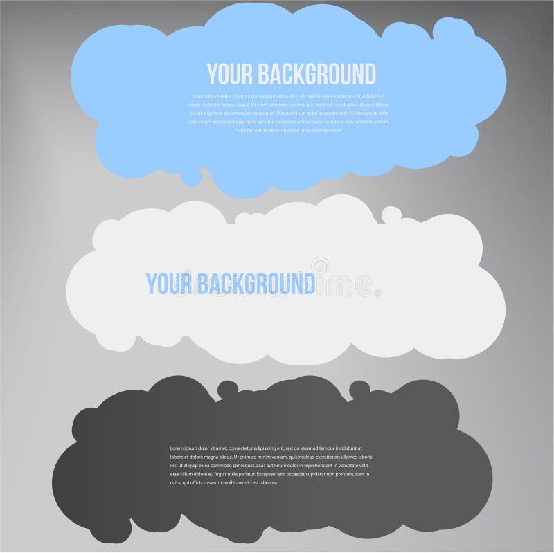 Vector Banners and Cloud.. Color Stock Vector - Illustration of design ...