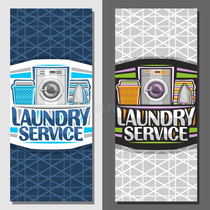 Vector Banners for Laundry Service Stock Vector - Illustration of ...