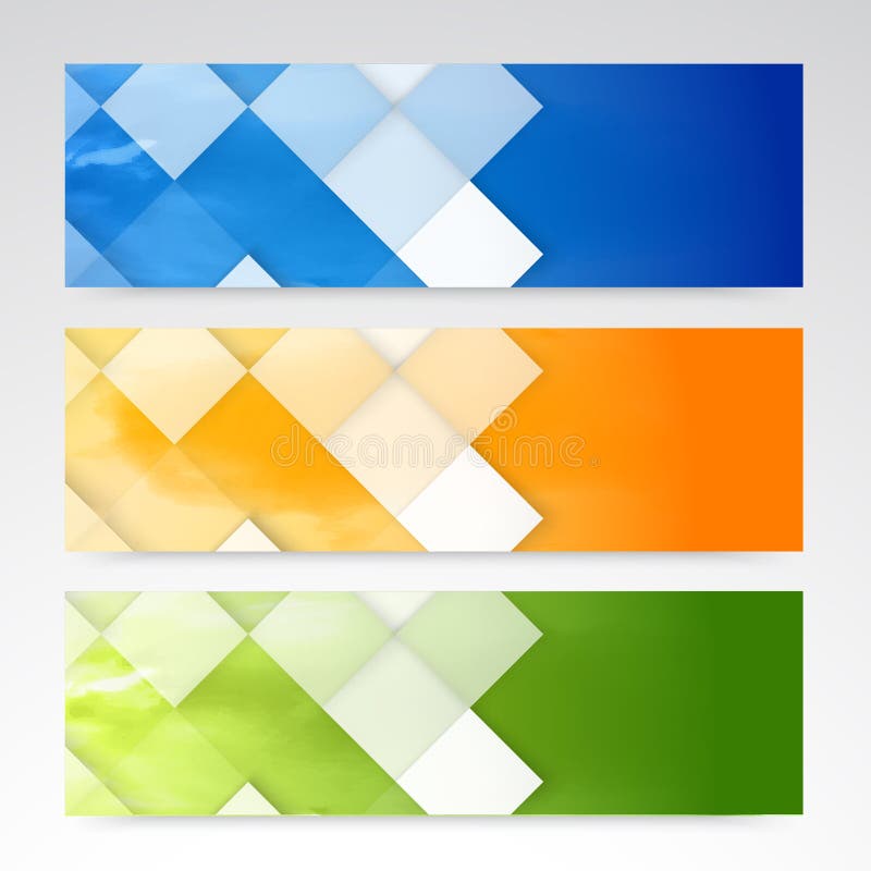 Vector Banners and Squares. Color Set Stock Vector - Illustration of ...